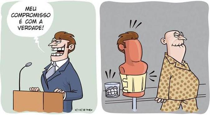 Charge do Correio satiriza compromisso dos políticos nas eleições ...
